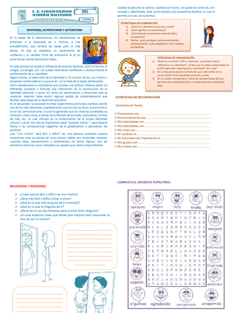 IDENTIDAD, AUTENTICIDAD Y AUTOESTIMA | Descargar gratis PDF ...