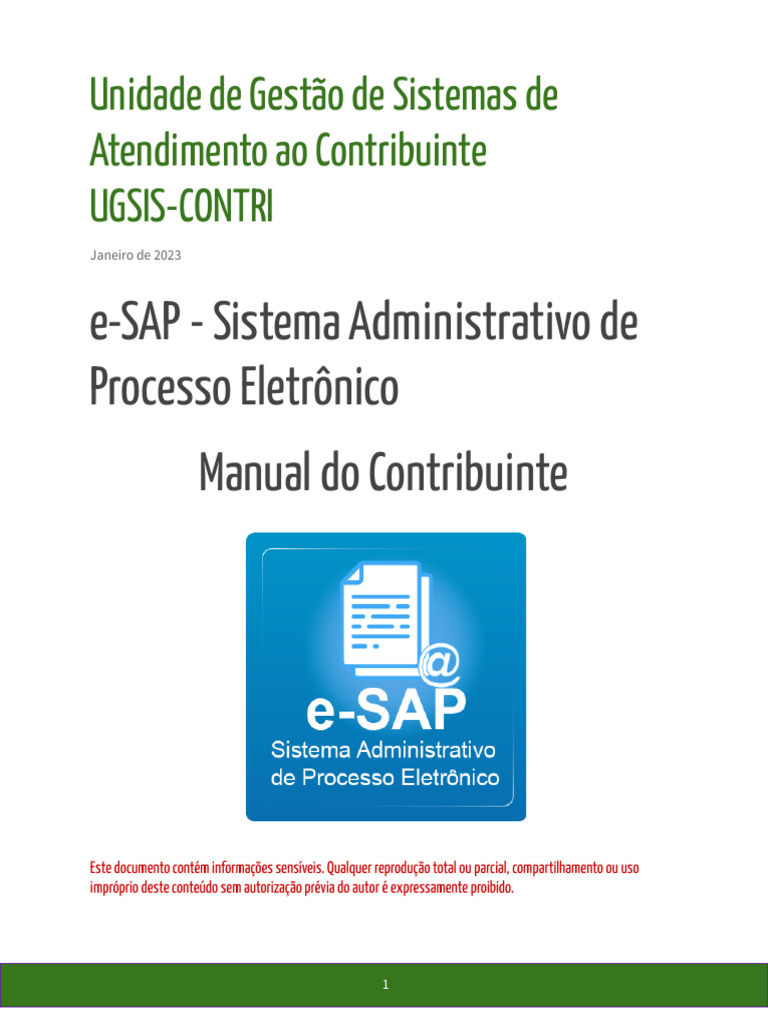 Manual do Contribuinte e-SAP | PDF | Informática