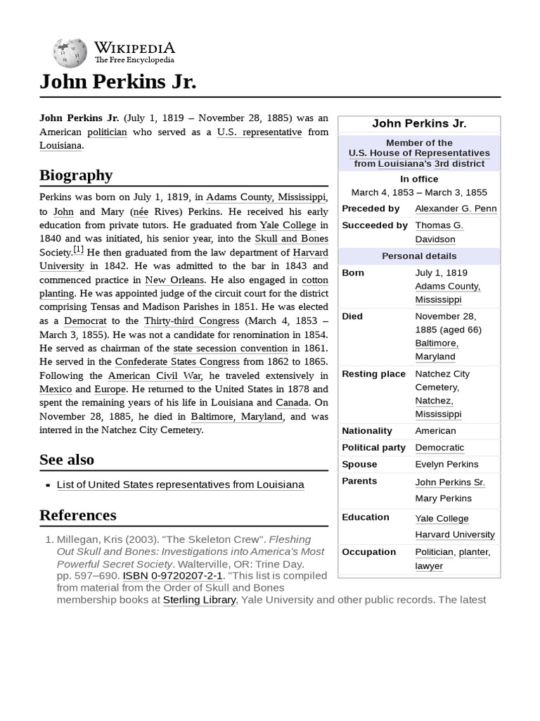 John Perkins Jr.: Louisiana Congressman | PDF | The United States ...