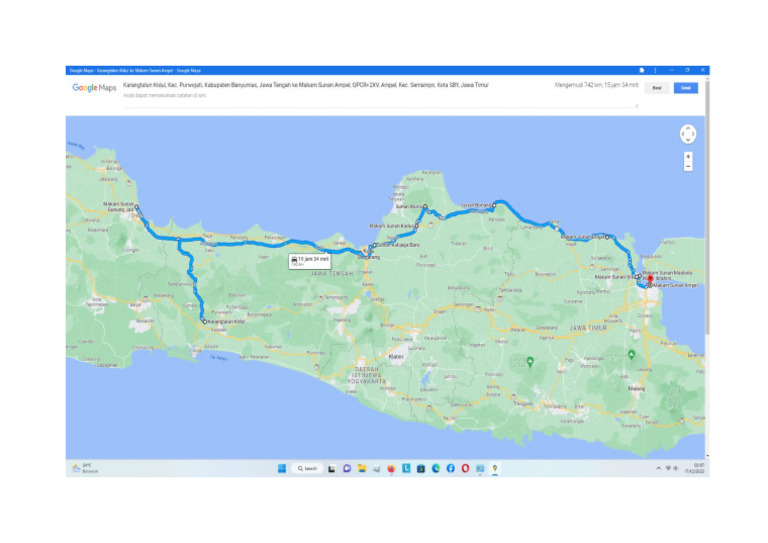 Peta Rute Ziarah Wali Songo | PDF