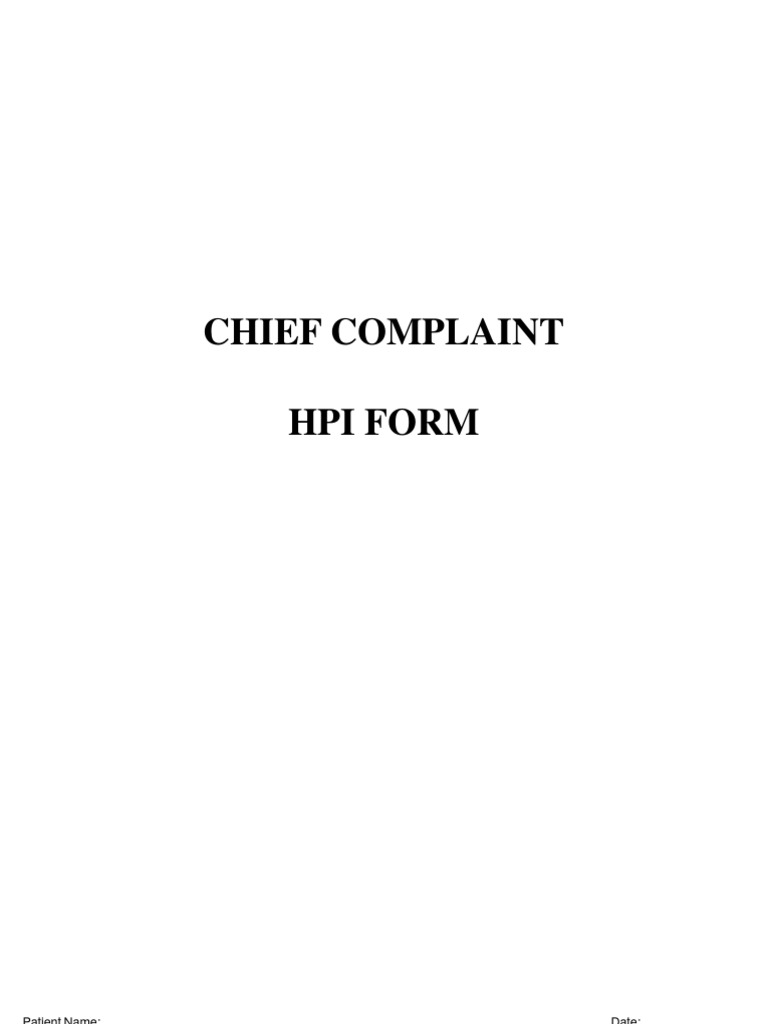 Chief Complaint Form | Download Free PDF | Headache | Symptoms And Signs