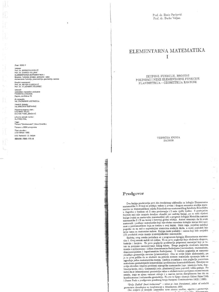 Elementarna Matematika 1 3 PDF Free | PDF