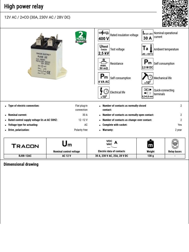 Rj0812ac Datasheet Tracon | PDF