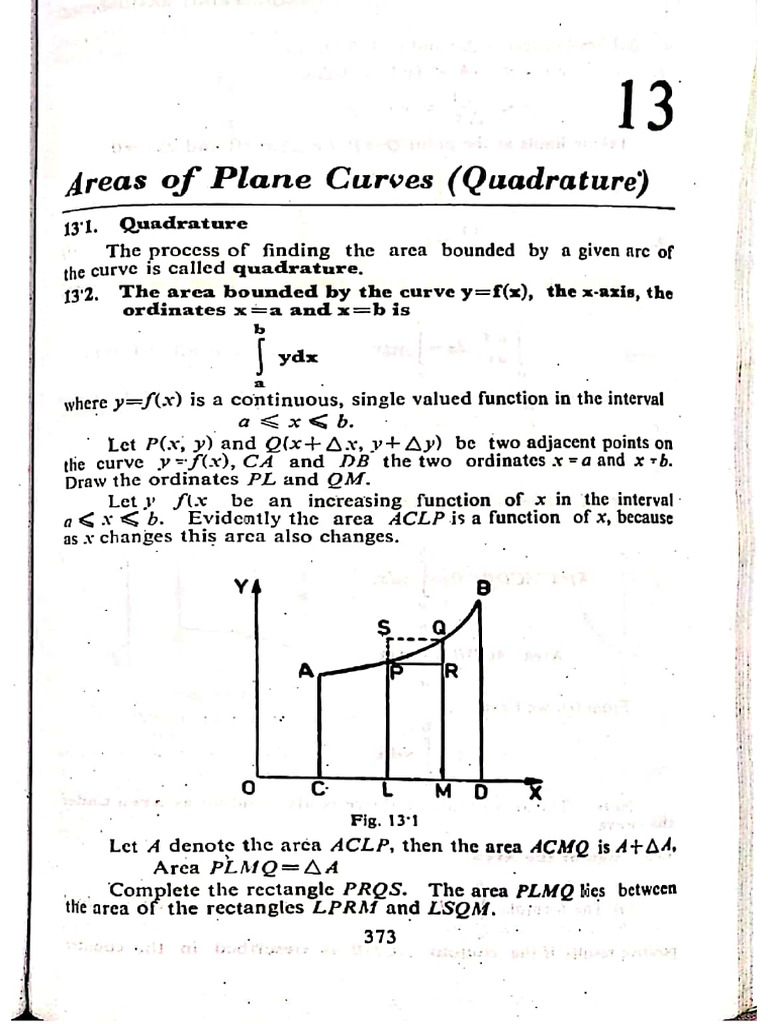 Areas of Plane Curves | PDF