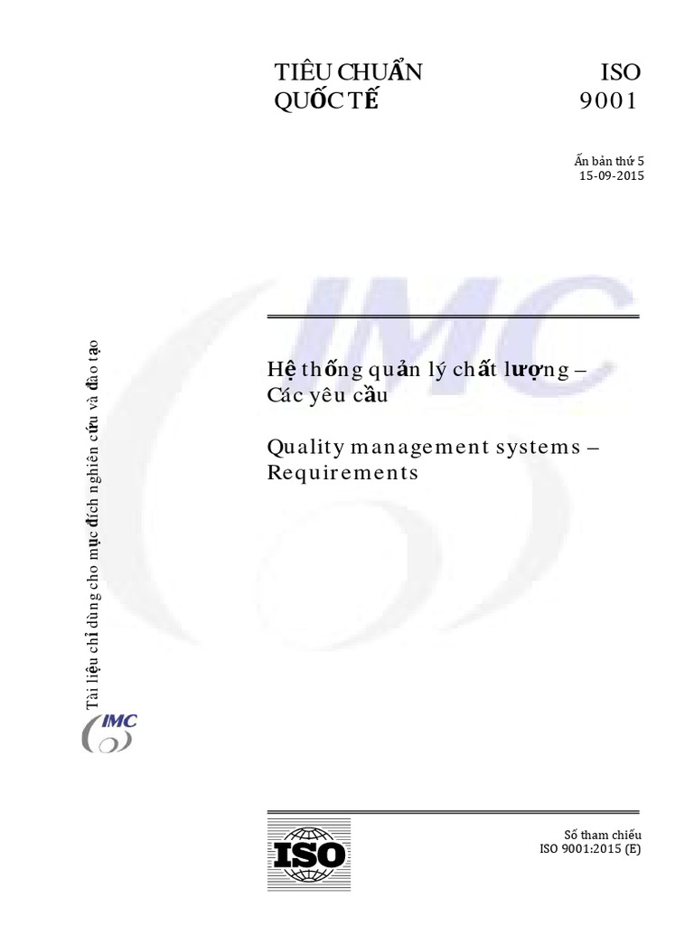 Iso 9001 2015 - V - Imc | PDF