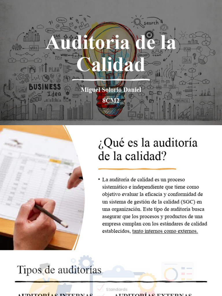 Auditoria de La Calidad - Miguel Solorio Daniel - 8CM2 | PDF | Calidad ...