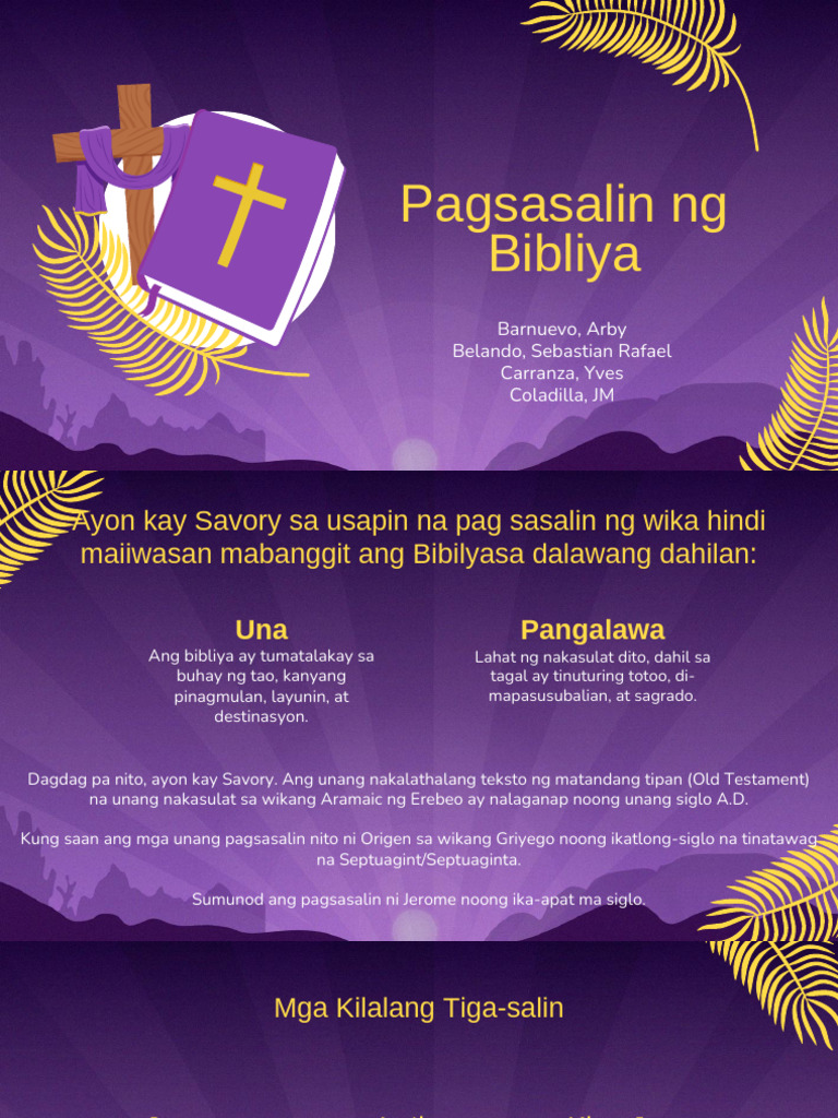 Pagsasalin NG Bibliya | PDF