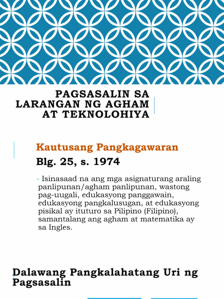 Pagsasalin Sa Laranngan NG Agham at Teknolohiya | PDF