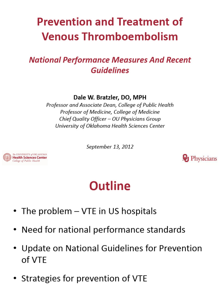 VTE Prevention and Treatment | PDF | Thrombosis | Blood