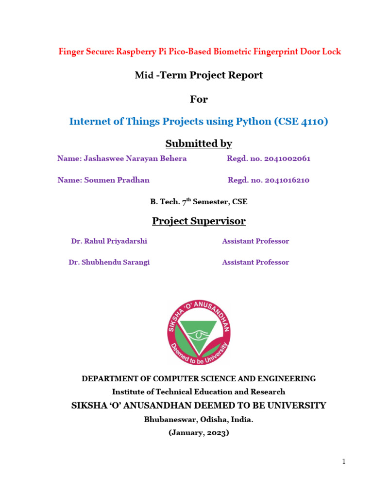 IOT Project Report | PDF | Computer Security | Security