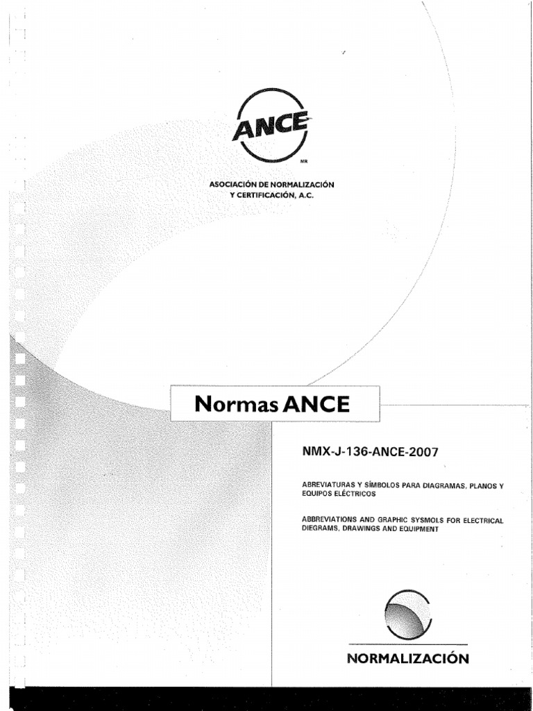 Simbologia Electrica B NMX J 136 Ance 2007 | PDF