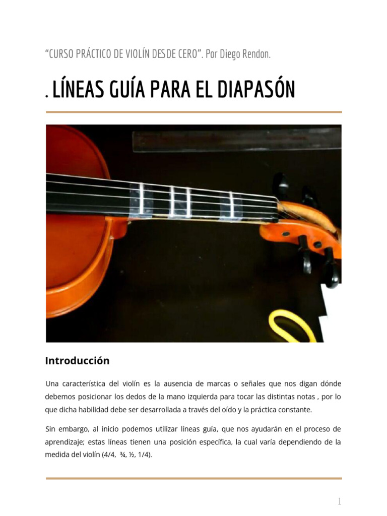 Las Lineas Guia Del Diapason | PDF | Violín | Instrumentos de cuerda