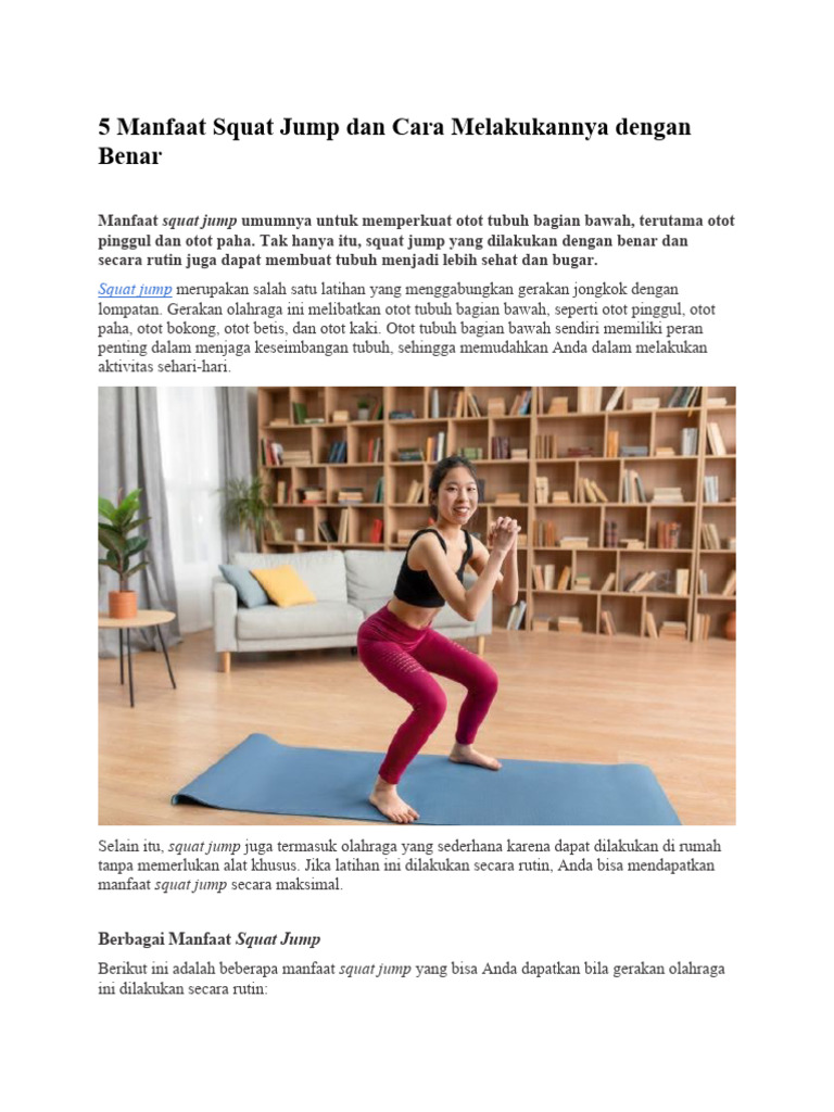 Manfaat dan Cara Squat Jump yang Tepat | PDF