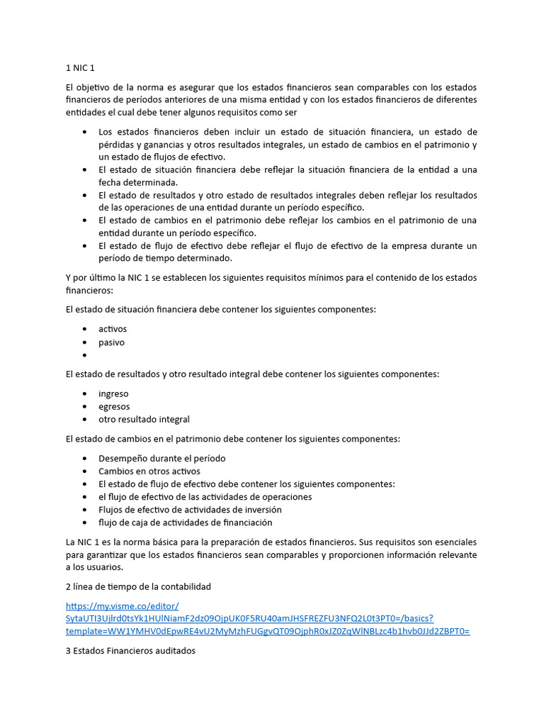1 Nic 1 | PDF | Estado financiero | Estado de resultados