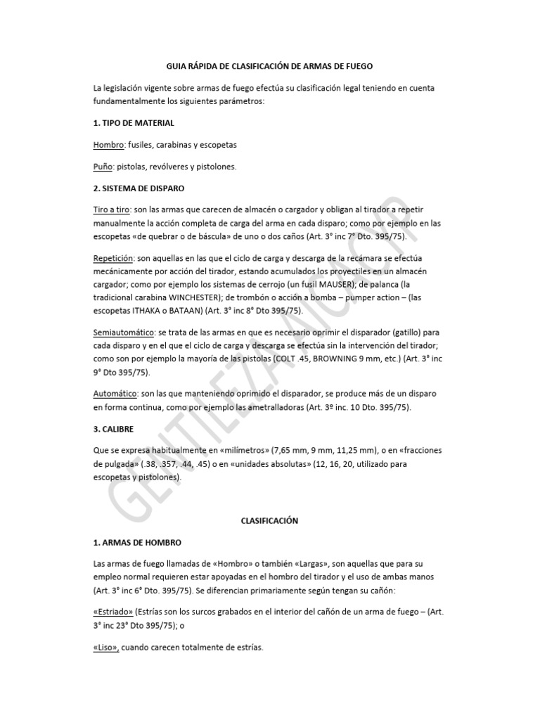 Guia Rapida de Clasificacion | PDF | Armas de fuego | Revólver Guia Rapida de Clasificacion | PDF | Armas de fuego | Revólver