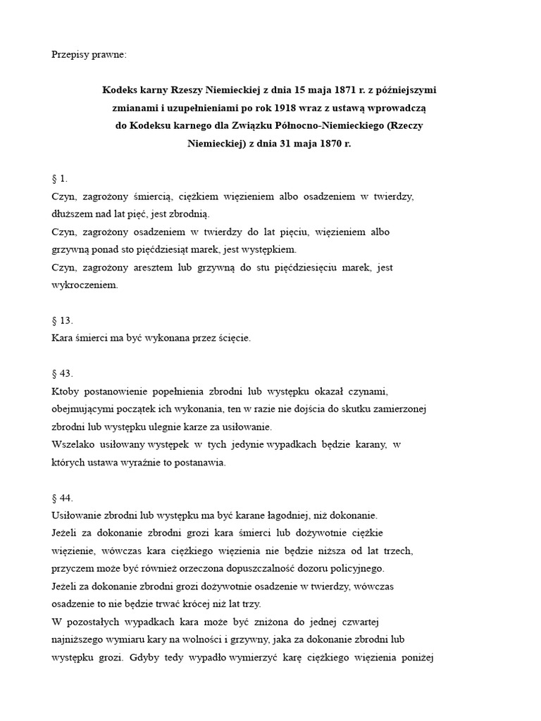 Kazus - Prawo Karne | PDF