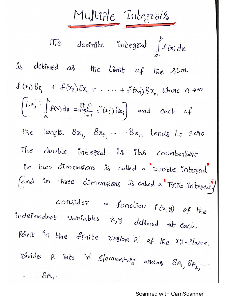 Unit 3 (Multiple Integrals) | PDF Unit 3 (Multiple Integrals) | PDF