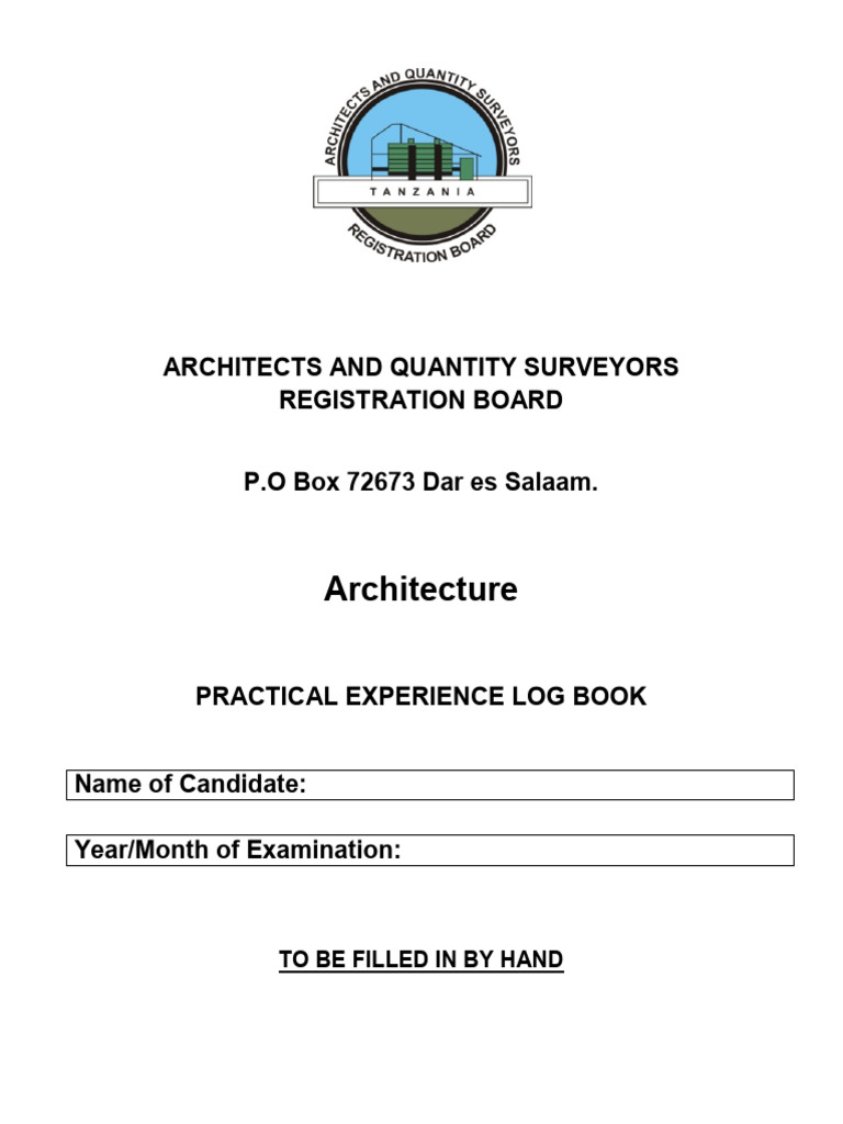 Architecture Log Book | PDF | Architect | Real Estate Appraisal