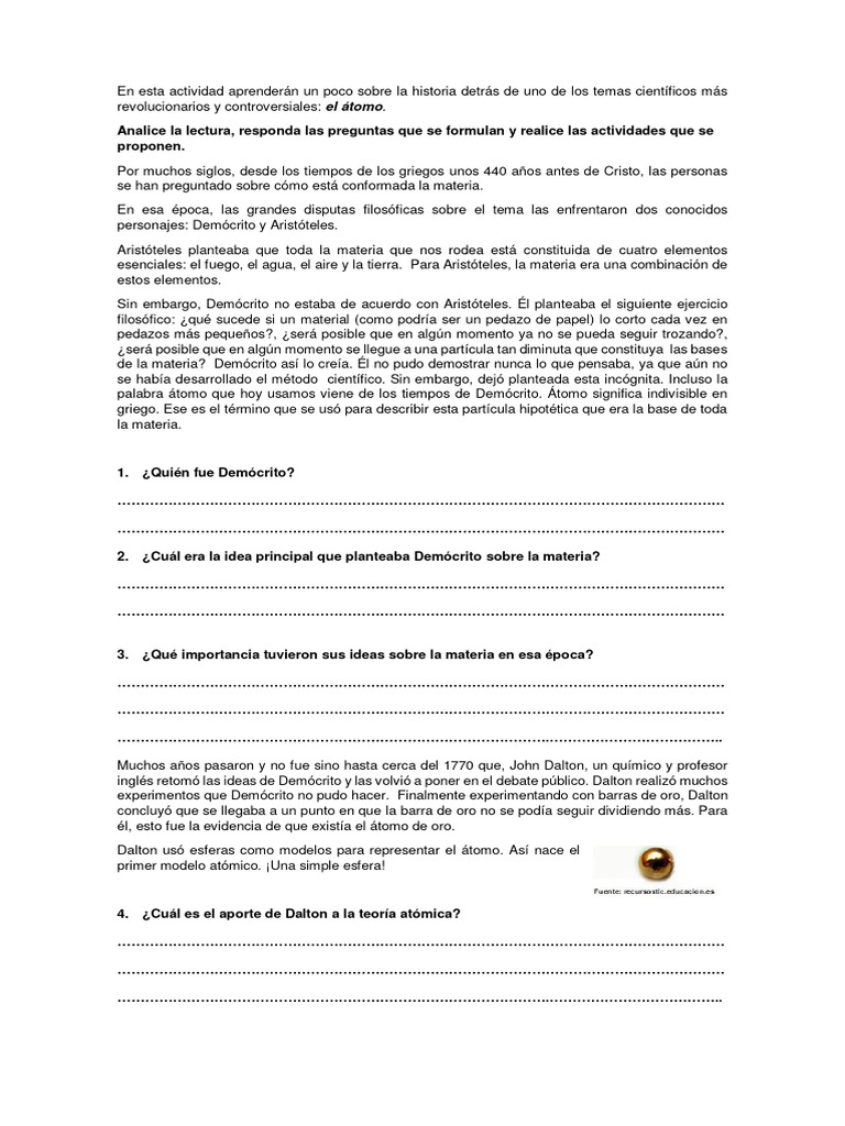 Quimica Primero Medio B Guia 2 Removed Pdf Núcleo Atómico átomos