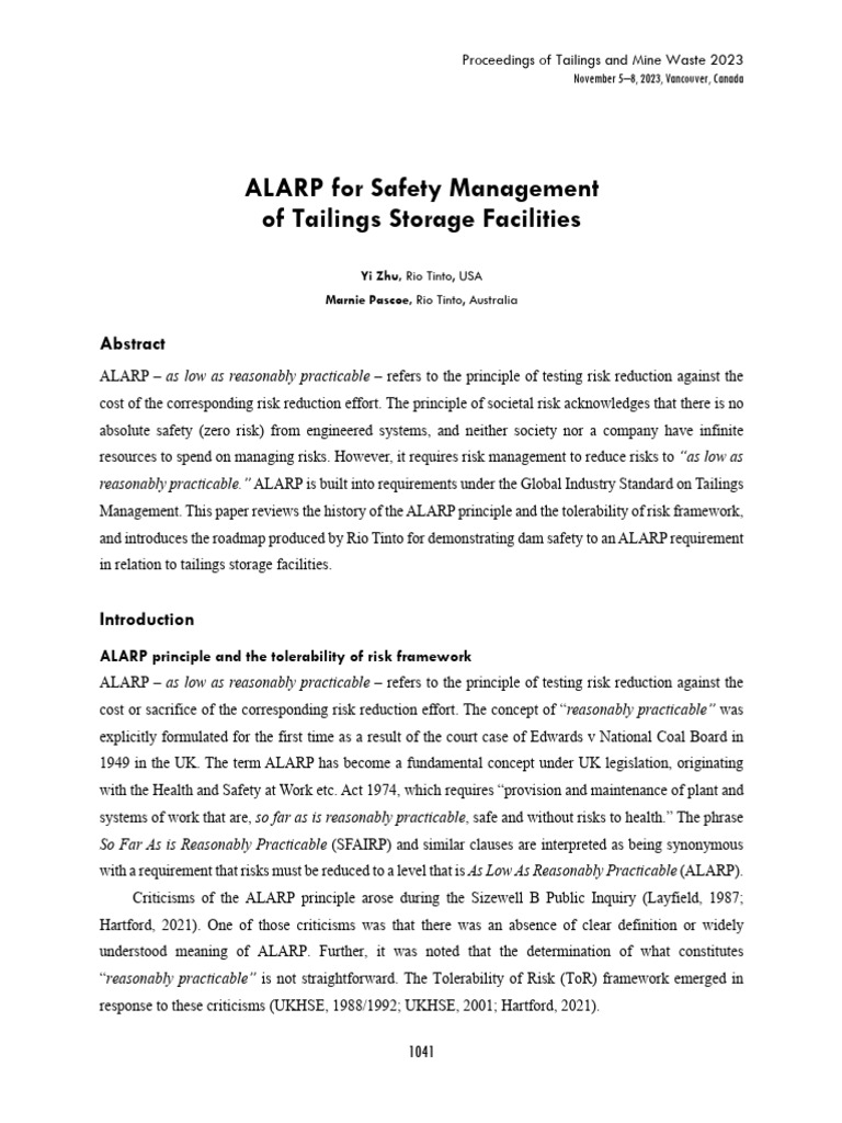 Zhu Y Et Al ALARP Safety TMW 2023 | PDF | Risk | Risk Management