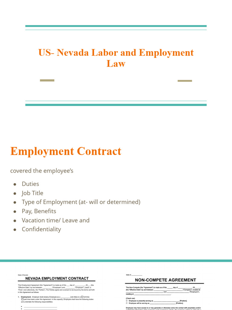 Nevada Labor and Employment Law Guide | PDF | Employment | Labour Law