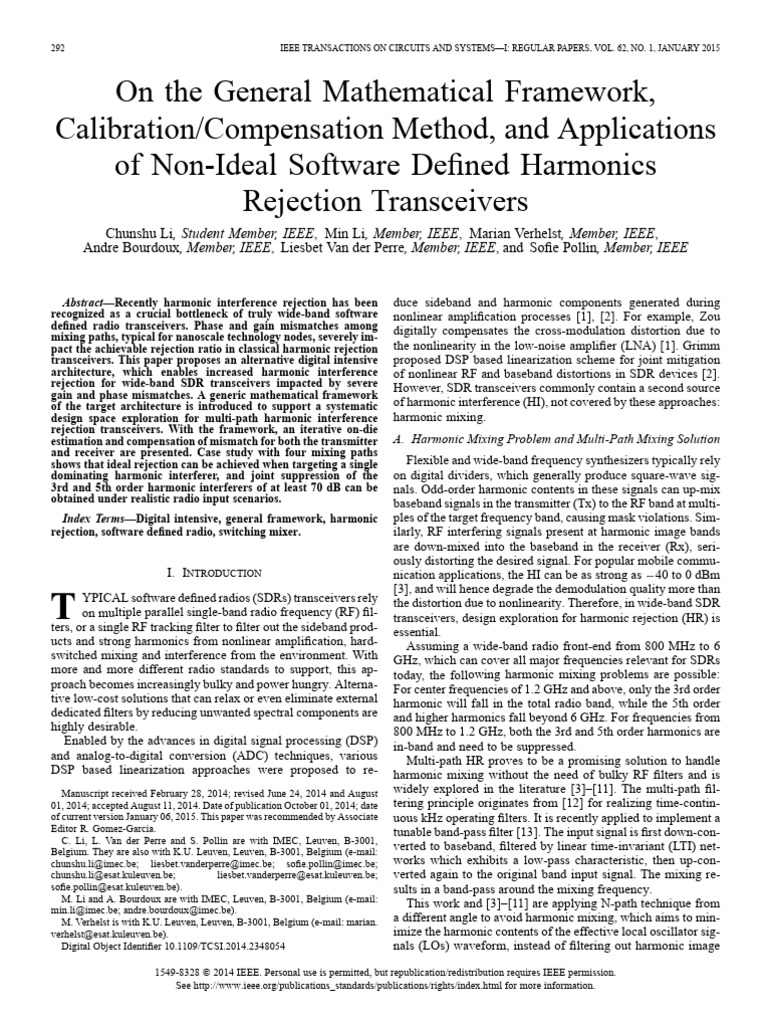 Paper | PDF | Software Defined Radio | Bandwidth (Signal Processing)