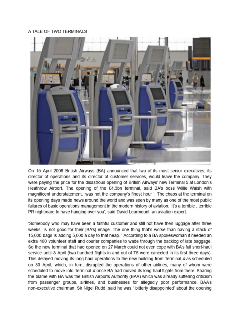 A Tale of Two Terminals 2 | PDF | Airport | Transport