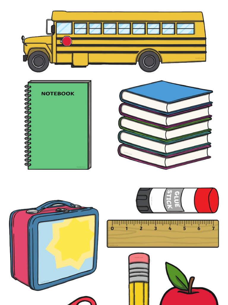 Color Back to School Cut-Outs | PDF