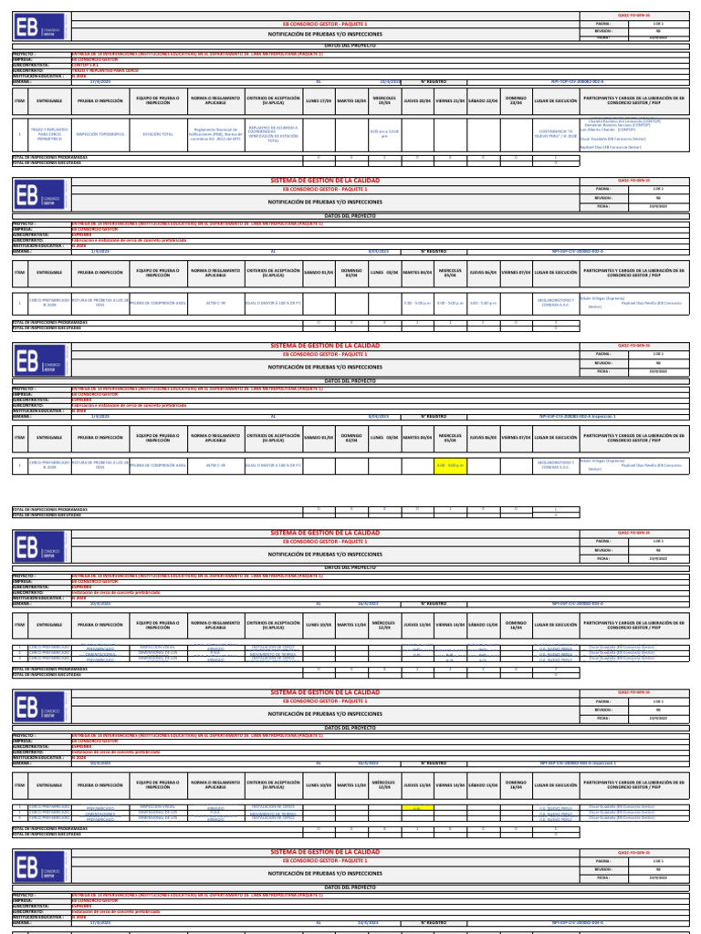 Log de Registro | PDF | Gestión de la calidad | Métodos de evaluación
