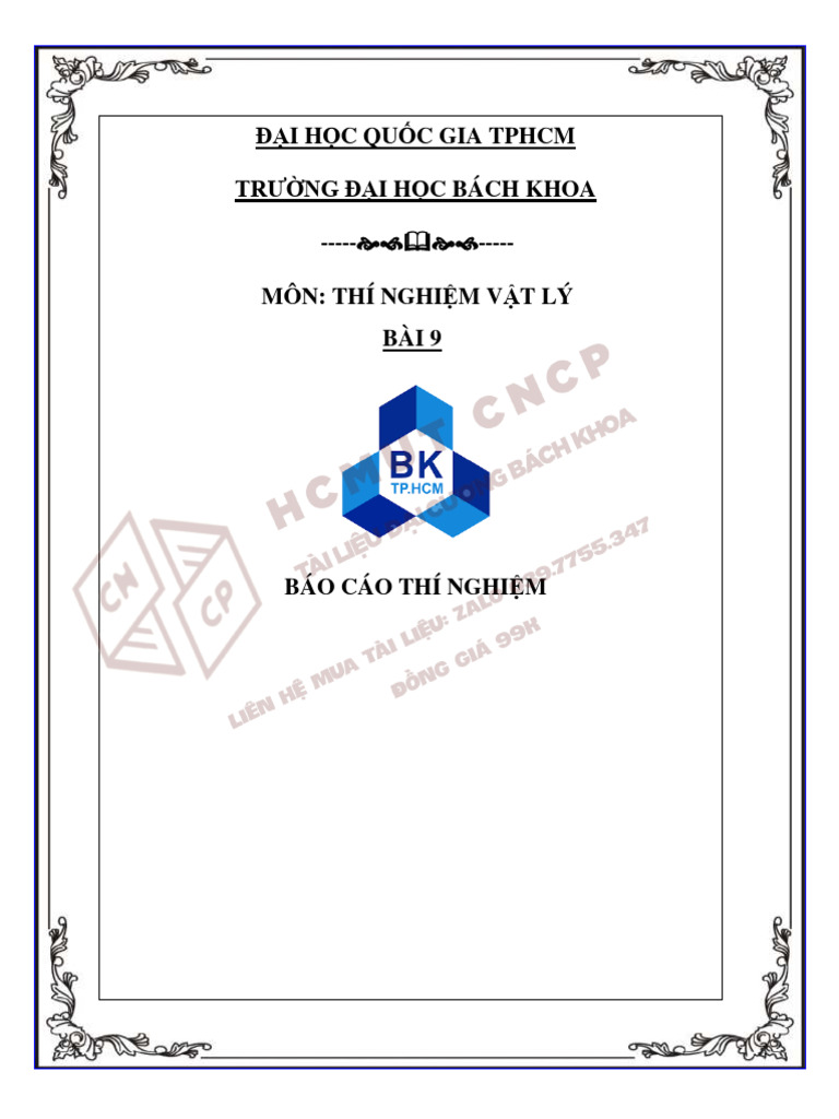 Báo Cáo TNVL Bài 9 Nhóm 5A | PDF