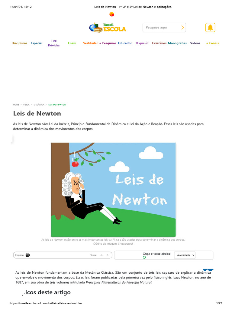 Mapa Mental das Leis de Newton | PDF | Leis do Movimento de Newton | Força