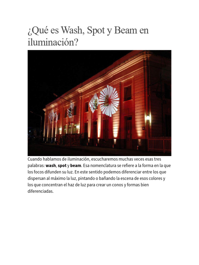 Tipos de Luces | PDF | Ligero | Color