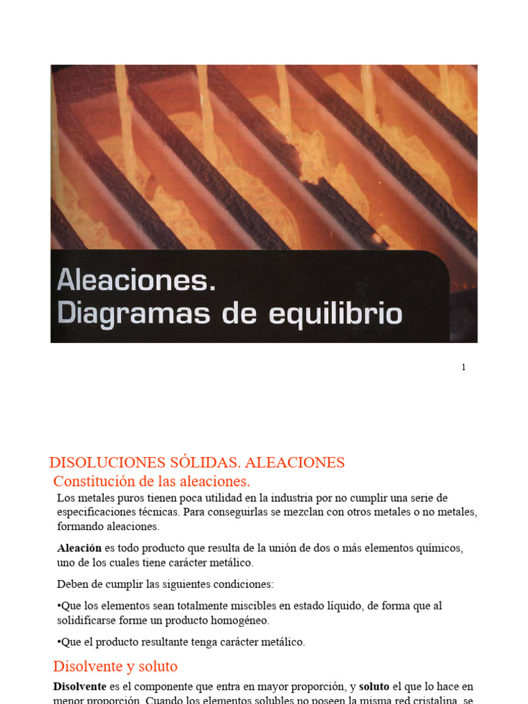 Disoluciones Sólidas y Aleaciones Metálicas | PDF | Aleación | Hierro ...