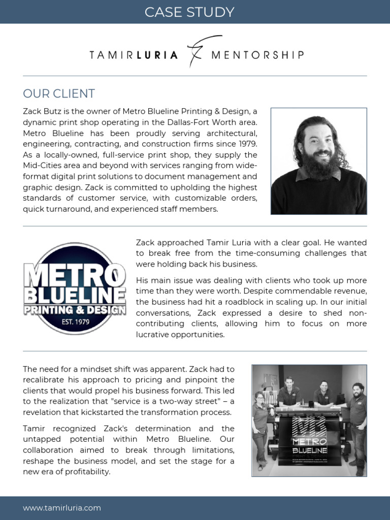 Tamir Luria Case Study | Download Free PDF | Marketing | Sales