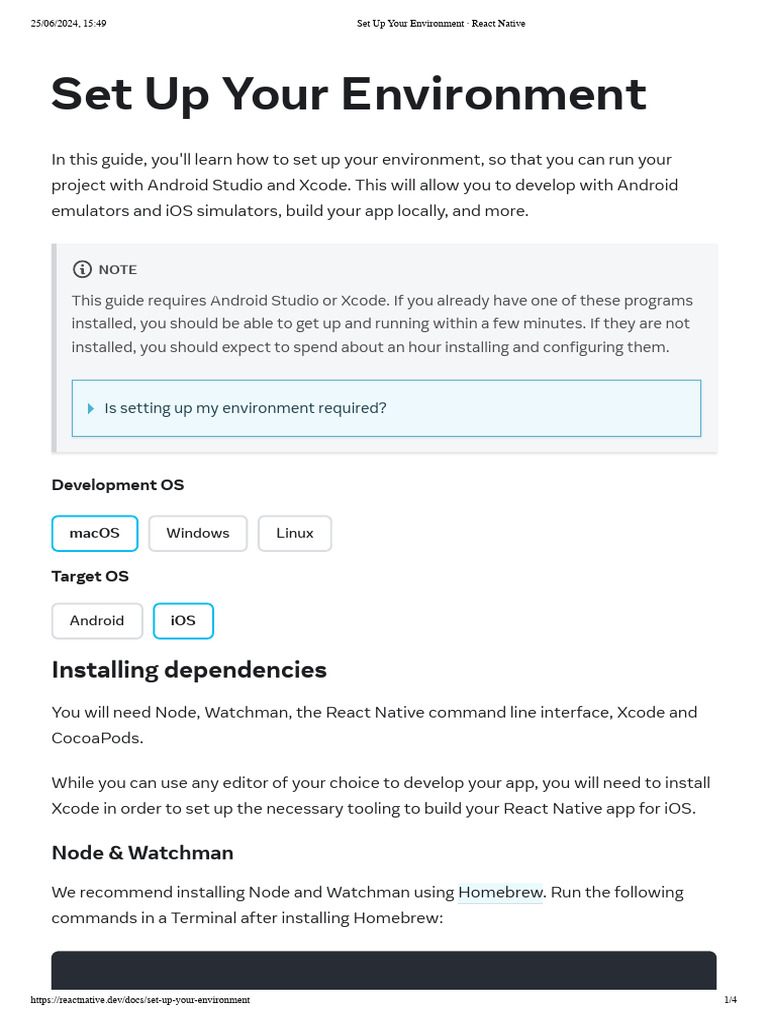 Get Started with React Native · 2 | Download Free PDF | Xcode | Ios