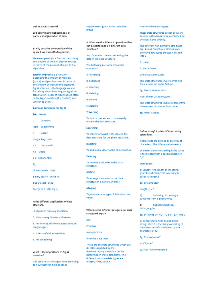 Data Structure | PDF | Time Complexity | Pointer (Computer Programming) Data Structure | PDF | Time Complexity | Pointer (Computer Programming)