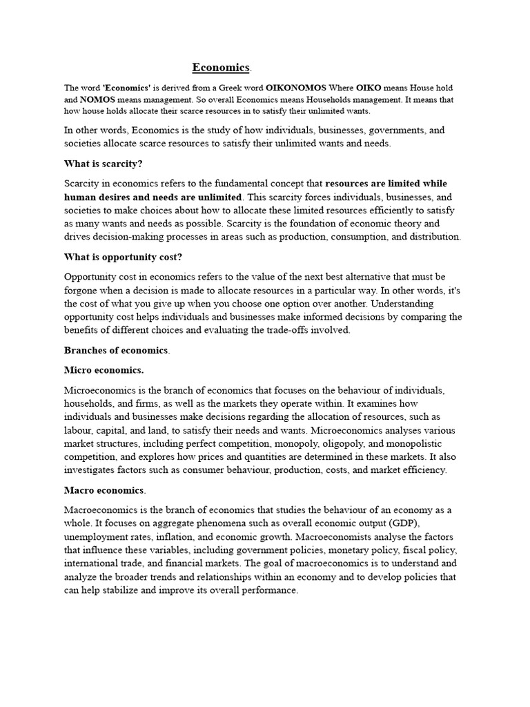 BS Urdu Economics Handouts-1 | PDF | Cost Of Living | Fiscal Policy