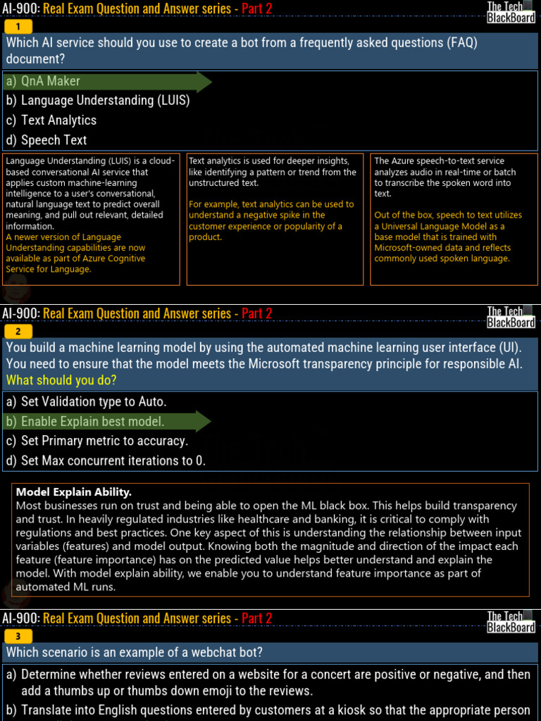 AI-900 Exam Questions and Insights | PDF | Machine Learning ...