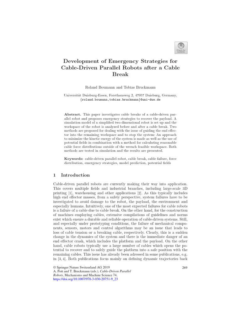 CableCon2019 - Development of Emergency Strategies For Cable-Driven ... CableCon2019 - Development of Emergency Strategies For Cable-Driven ...