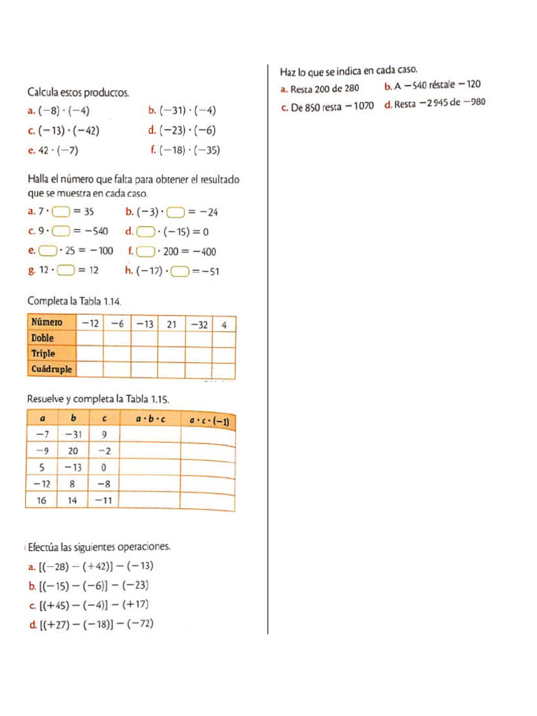 Recuperación de Matemáticas Grado 7 | PDF