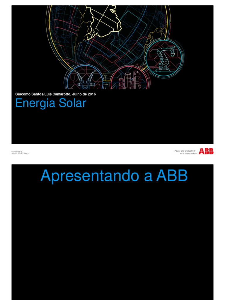 ABB - Apresentação Energia Solar | PDF | Energia solar | Fotovoltaica