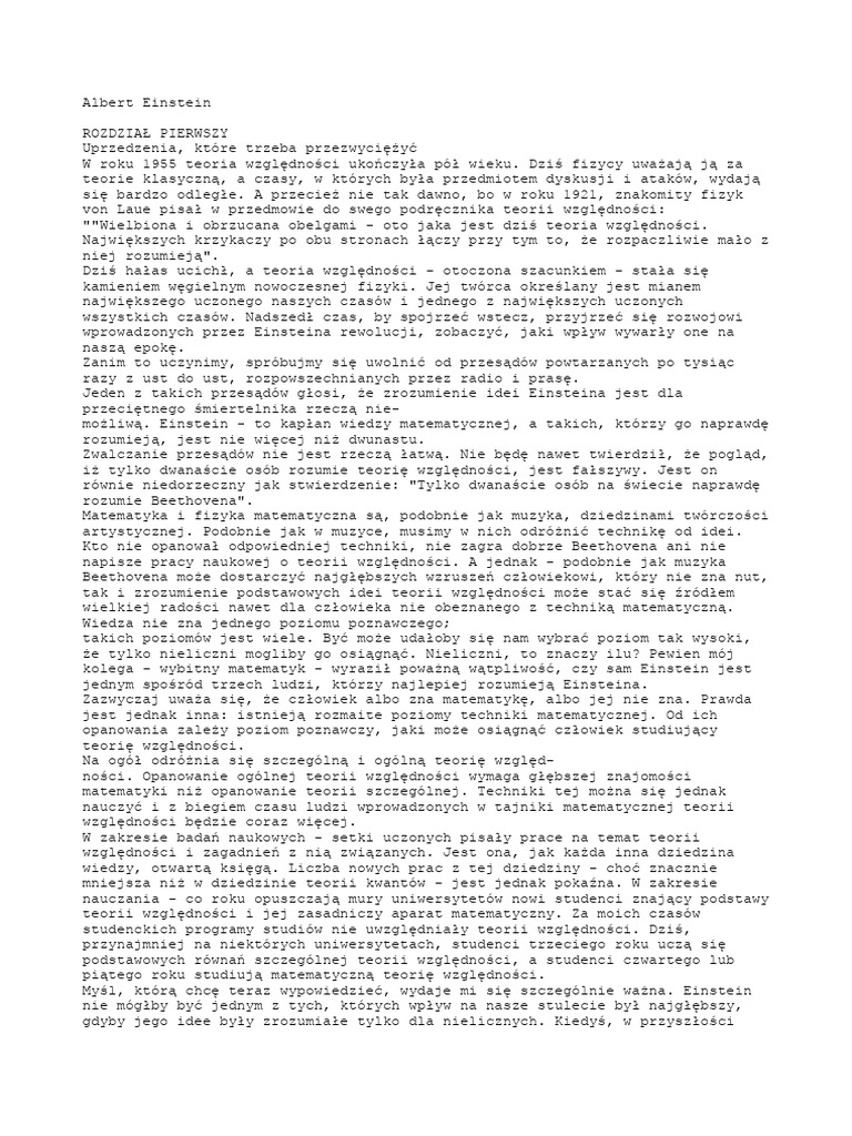 Einstein Albert (Biografia) | PDF