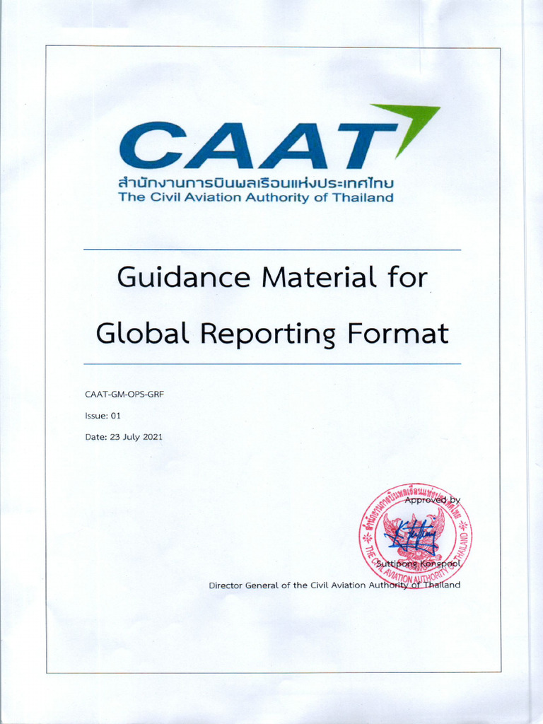 Guidance Material For Global Reporting Format | PDF | Runway | Snow