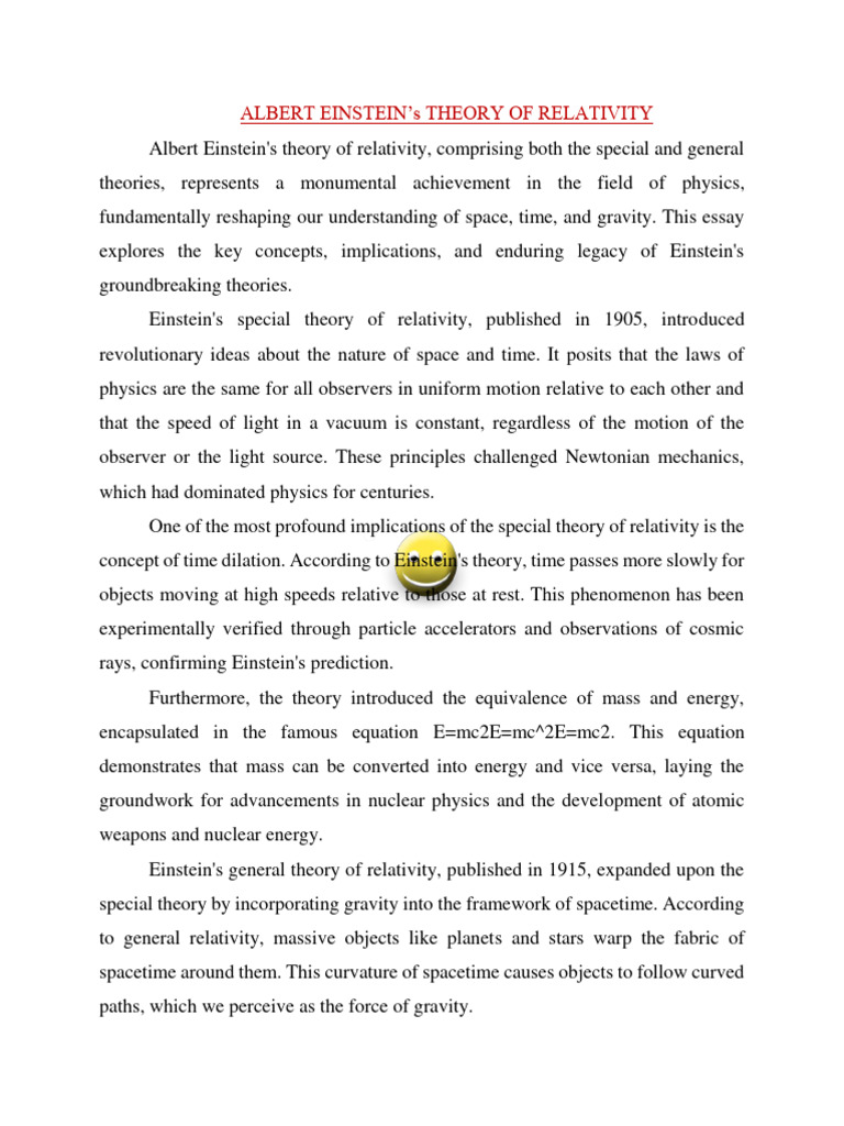 Physics Enthusiast's Guide to Relativity | PDF | General Relativity ...