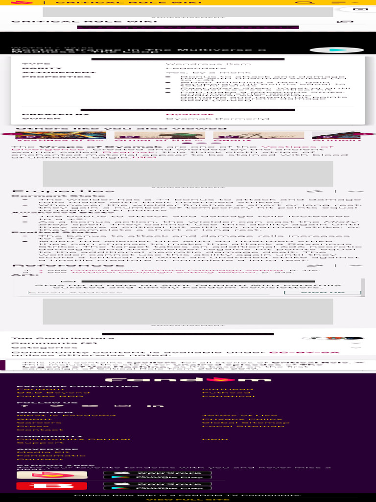 Wraps of Dyamak Critical Role Wiki Fandom | PDF