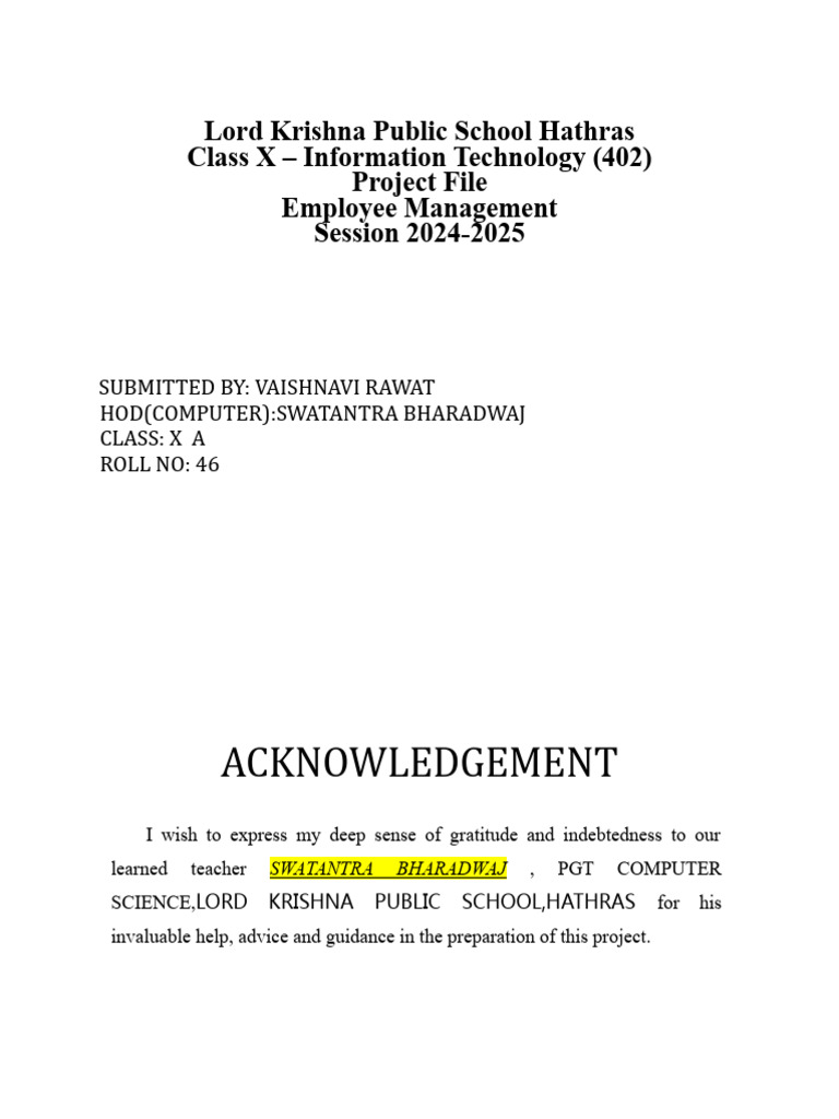 Project File X 402 24-25 | PDF | Databases | Information Retrieval