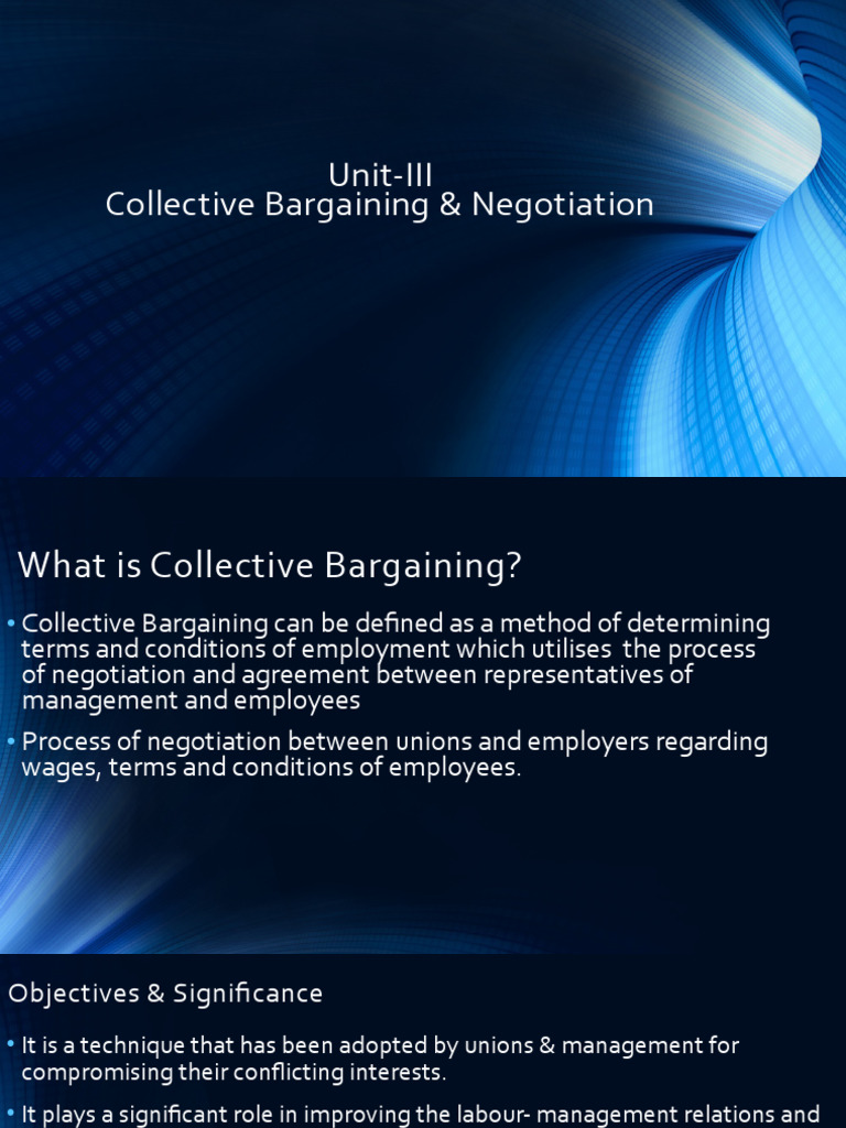 Collective Bargaining & Negotiation Guide | PDF | Negotiation | Collective Bargaining