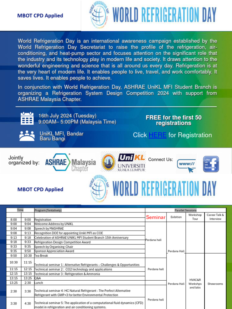 Seminar Flyer-World Refrigeration Day 2024 | PDF | Electromechanical ...