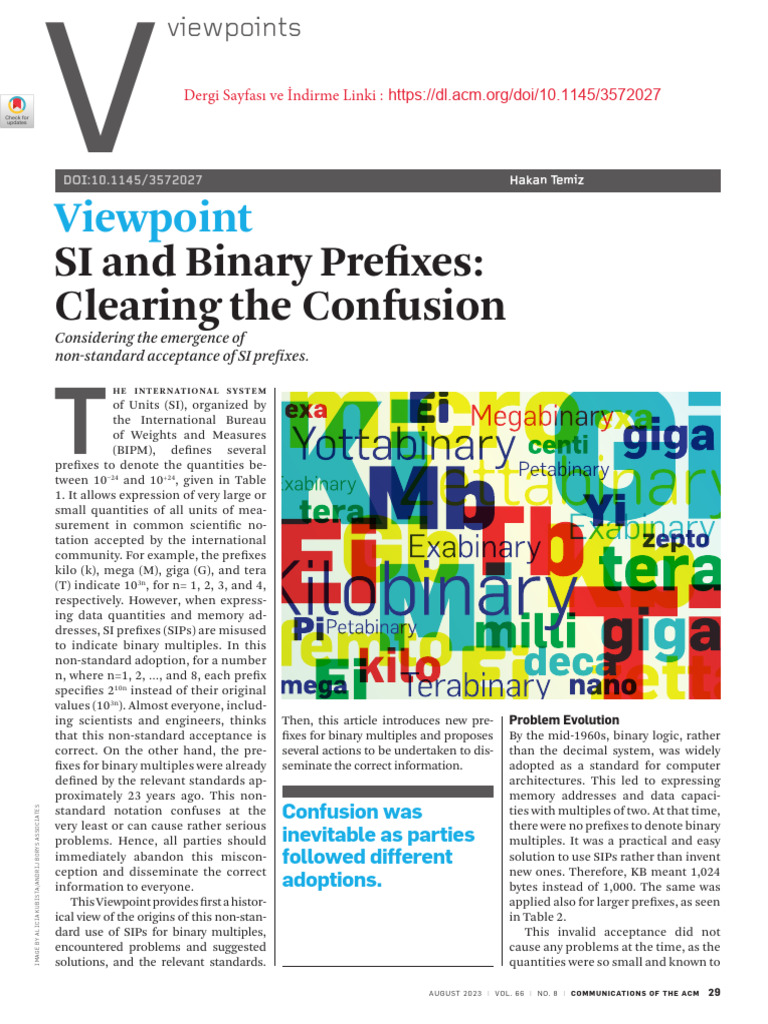 Misuse of SI Prefixes in Computing | PDF | Byte | Units Of Measurement
