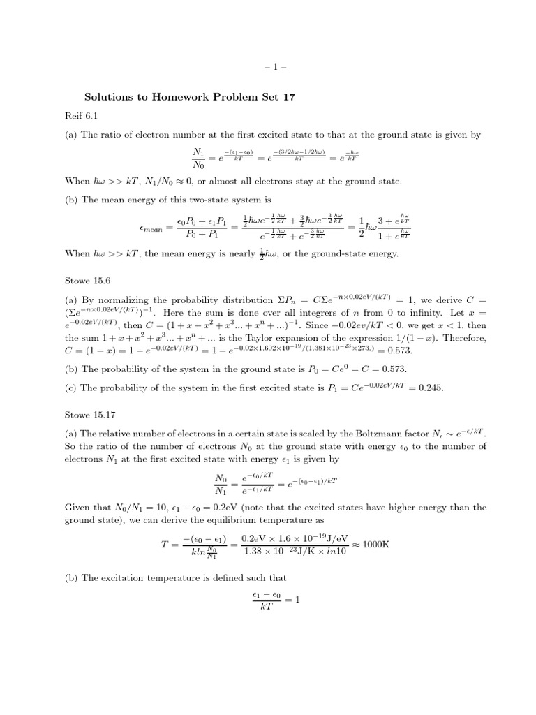 hw17 Sol | PDF | Atomic Physics | Physical Sciences